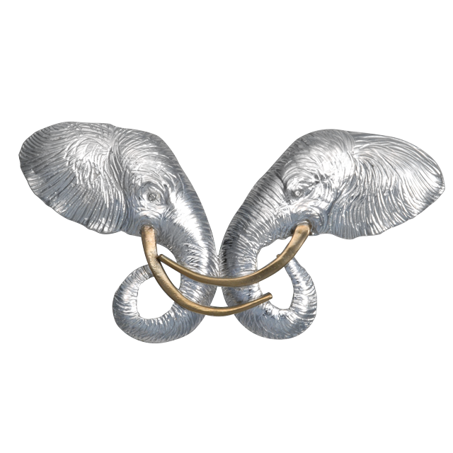 Elephant Heads Facing - Neckslide – Courtney Design