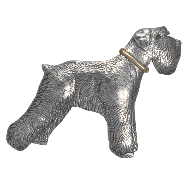 Schnauzer with Collar Pin/Pendant – Courtney Design